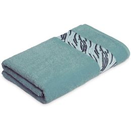 M&ouml;ve for frottana Badetuch &raquo;Shadow&laquo; mit Borkenbord&uuml;re blau Walkfrottier, Obermaterial: 100% Baumwolle B/L: 67cmx140cm, 1 Stk., Walkfrottier