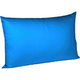 Fleuresse Kissenbezug &raquo;Colours Mako Satin, 100% Baumwolle, mit Rei&szlig;verschluss&laquo; Mako Satin, gl&auml;nzend, glatt, Premium Qualit&auml;t blau Mako-Satin, Mako-