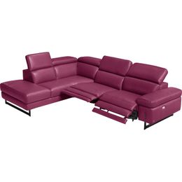 Egoitaliano Ecksofa &raquo;Candice, elegant, edel und bequem, erstklassiger Sitzkomfort, L-Form&laquo; inkl. 2 elektrischer Relaxfunktionen, Bedienung &uuml;ber Taste an Armlehne 