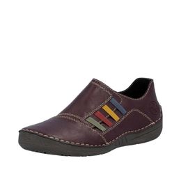Rieker Damen Slipper Schlupfschuh, Slip-on Sneaker, Halbschuh mit weicher Innensohle braun 36