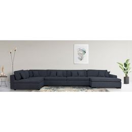 Home Affaire Wohnlandschaft &raquo;Skara U-Form&laquo; Lounge-Sofa mit Federkernpolsterung, in vielen Bezugsvarianten blau 100% Polyester B/H/T: 390cm x 86cm x 