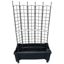 KHW Spalier &raquo;Calypso&laquo; BxTxH: 79x35x115 cm, Pflanzkasten mit Rollen und Bew&auml;sserungssystem grau Kunststoff B/H/T: 79cm x 115cm x 35cm