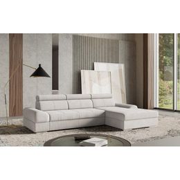 Sit & More sit&more Ecksofa &raquo;Broadway L-Form&laquo; inklusive Kopfteilverstellung, wahlweise mit Schlaffunktion grau 90% Polyester, 10% Polyamid B/H/T: 284cm x 79cm x 