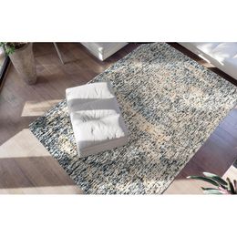 Padiro Teppich &raquo;Puerto 125&laquo; rechteckig 10 mm H&ouml;he blau Viskose B : 120cm 1 Stk., 10mm, L: 170cm