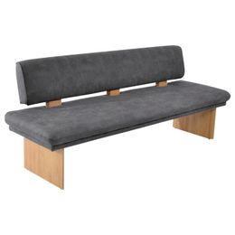 K+w Komfort & Wohnen K+W Komfort & Wohnen Essbank &raquo;Longbeach Polsterbank&laquo; 1 Stk. tlg. Spitzkissenoptik im Sitz, wahlweise in der Breite 204cm oder 224cm grau B/H/T: 204cm 