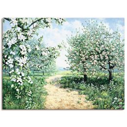 Artland Leinwandbild &raquo;Fr&uuml;hling I&laquo; Vier Jahreszeiten 1 Stk. tlg. auf Holzrahmen gespannt gr&uuml;n Leinwand B/H/T: 80cm x 60cm, Leinwandbild Vier Jahreszeiten 