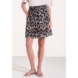 Street One Damen Minirock, bunt, Gr. 40, bedruckt, Web, Obermaterial: 100% Polyester. Futter: 100% Modal, R&ouml;cke, Sommerrock aus Chiffon mit