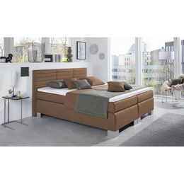 Hapo Boxspringbett &raquo;ATLANTA mit hohem Kopfteil&laquo; Topper separat erh&auml;ltlich, erh&auml;ltlich in verschiedenen Breiten, Farben & Matratzenarten ohne Topper, 