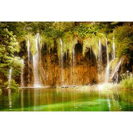 papermoon Fototapete &raquo;Fairy Waterfall&laquo; glatt bunt Vlies B/L: 3,5m x 2,6m, Bahnen: 7 Stk.
