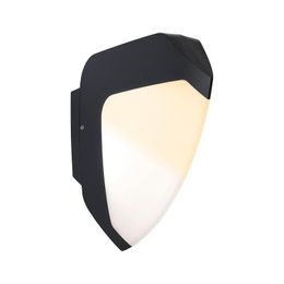 Paulmann LED Au&szlig;en-Wandleuchte &raquo;Ikosea IP44 50x203mm 4,4W 350lm 230V Anthrazit Kunststoff&laquo; 1 Stk. Warmwei&szlig; Smart Home Zigbee 3.0 insektenfreundlich Tunable 
