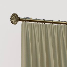 Indeko Gardinenstange &raquo;Volterra&laquo; &Oslash; 16 mm 1 l&auml;ufig-l&auml;ufig Wunschma&szlig;l&auml;nge gold Eisen B/L: 190cm &Oslash; 16mm, 1 Stk., 1 l&auml;ufig
