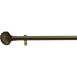 Indeko Gardinenstange &raquo;Volterra&laquo; &Oslash; 16 mm 1 l&auml;ufig-l&auml;ufig Wunschma&szlig;l&auml;nge gold Eisen B/L: 340cm &Oslash; 16mm, 1 Stk., 1 l&auml;ufig