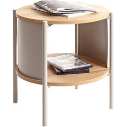 HAKU Beistelltisch &raquo;Nachtkonsole, Sofatisch, Wohnzimmertisch&laquo; 1 Stk. tlg. rund - aus MDF Braun - &Oslash;/H 44/44 cm B/H/T: 44cm x 44cm x 44cm, 