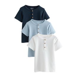 Next T-Shirt Jungen Gr&ouml;&szlig;e 74 navy / hellblau / wei&szlig;