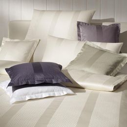 Elegante Bettw&auml;sche &raquo;Metropolis&laquo; 2 Stk. mit Streifen wei&szlig; Mako-Satin, Obermaterial: 100% Baumwolle B/L: 155cm x 220cm, 1 Stk., 1 Stk., Mako-Satin, B/L: 80cm x 