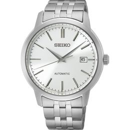Seiko Herren Automatikuhr Armbanduhr, Herrenuhr, Datum, Edelstahlarmband silber Einheitsgr&ouml;&szlig;e