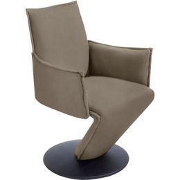 K+w Komfort & Wohnen K+W Komfort & Wohnen Esszimmerstuhl &raquo;Drive, Drehstuhl&laquo; () Sessel mit federnder Sitzschale, Drehteller in Metall schwarz Struktur gr&uuml;n Cloud: 