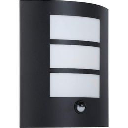 Eglo Wandleuchte &raquo;City Wandlampe, Au&szlig;enleuchte, Stahl und Kunststoff, E27, IP44, Lampe&laquo; E27 1 Stk. Wand-/Deckenleuchte - L23,5 x H26 x AL11 cm - 