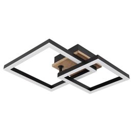 Globo LIGHTING LED Deckenleuchte &raquo;BARD&laquo; LED-Modul 1 Stk. Warmwei&szlig; Deckenlampe, beweglich, Wohnzimmer, Schlafzimmer schwarz 1 Stk.