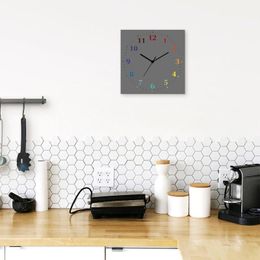 Artland Wanduhr &raquo;Uni Trendfarben&laquo; wahlweise mit Quarz- oder Funkuhrwerk, lautlos ohne Tickger&auml;usche bunt B/H/T: 30cm x 30cm x 0,3cm, Quarzuhr, 12 Ziffern