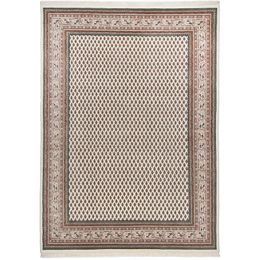 Theko Orientteppich &raquo;Abbas Meraj Mir&laquo; rechteckig 12 mm H&ouml;he reine Wolle, handgekn&uuml;pft, mit Fransen beige Schurwolle B : 90cm 1 Stk., 12mm, L: 160cm