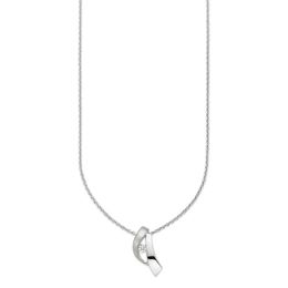 Bruno Banani Damen Kette mit Anh&auml;nger &raquo;Schmuck Geschenk&laquo; mit Zirkonia (synth.) silber Silber 925 (Sterlingsilber), L: 45 B: 1mm
