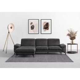 Sit & More sit&more Ecksofa &raquo;Cabana L-Form&laquo; Recamiere, wahlweise mit Sitztiefen-, Armlehnen- und Kopfteilfunktion grau 100% Polyester B/H/T: 301cm x 84cm x 195cm