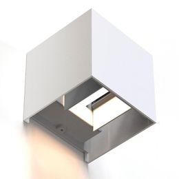 Hama LED Wandleuchte &raquo;LED Wandleuchte, WLAN Wandlampe f&uuml;r innen/au&szlig;en Au&szlig;enlampe IP 44&laquo; Tageslichtwei&szlig; Warmwei&szlig; Lizenziert von/durch: Amazon silber H: 10cm