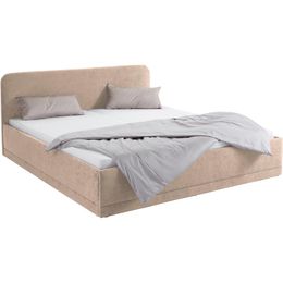 Westfalia Schlafkomfort Polsterbett inkl. Bettkasten bei Ausf&uuml;hrung mit Matratze beige Bezug Bett: wahlweise Microfaser (100% Polyester), Strukturstoff (77% Polyester, 23% 