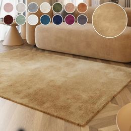 Esprit Hochflor-Teppich &raquo;Alice ESP-4377, Kunstfell&laquo; rechteckig 25 mm H&ouml;he Kaninchenfell-Haptik, besonders weich und dicht, f&uuml;r alle R&auml;ume beige Kunstfaser B 