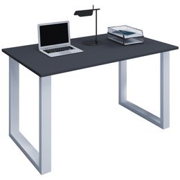 Vcm Schreibtisch, 160 x 80 cm, Computertisch mit Metallgestell, B&uuml;rotisch f&uuml;r Homeoffice und Arbeitszimmer - Lona U