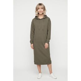 bonprix Damen bonprix Sweatkleid &raquo;Sweatkleid mit Baumwolle&laquo; K&auml;ngurutasche mit Kapuze, aus Baumwolle und Viskose, lockere Passform 36/38 (S), N-Gr