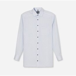 OLYMP Herren OLYMP Langarmhemd &raquo;Luxor modern fit&laquo; modern fit, Businesshemd, gemustert, New-Kentkragen wei&szlig; 46, N-Gr