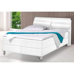 Maintal Boxspringbett inkl. Topper wei&szlig; Bezug bei beige, anthrazit und hellgrau: pflegeleichter Strukturstoff (100% Polyester);Bezug bei wei&szlig; und schwarz: 