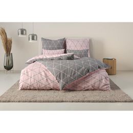 OTTO home Bettw&auml;sche &raquo;Balsby&laquo; 2 in Gr. 135x200 oder 155x220 cm, 100% Baumwolle rosa Renforc&eacute;, Obermaterial: 100% Baumwolle B/L: 135cm x 200cm, 1 Stk.,