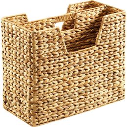 Locker Zeitungsst&auml;nder beige Geflecht Wasserhyazinthe Einheitsgr&ouml;&szlig;e