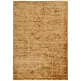 Tom Tailor HOME Teppich &raquo;Shine uni&laquo; rechteckig 8 mm H&ouml;he Handwebteppich, 100% Viskose, handgewebt, mit elegantem Schimmer gelb Viskose B : 140cm 1 Stk