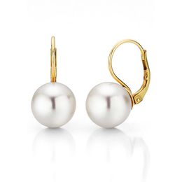 Firetti Damen Paar Ohrh&auml;nger &raquo;Schmuck Geschenk Gold 375 Ohrschmuck Patentbrisur Perle&laquo; Made in Germany - mit S&uuml;&szlig;wasserzuchtperle gold 6, Gelbgold 375 