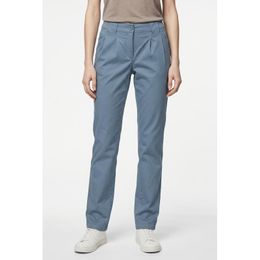 bonprix Damen bonprix Chinohose schmale Form, mit Bundfalten und praktischen Taschen blau 36, K-Gr