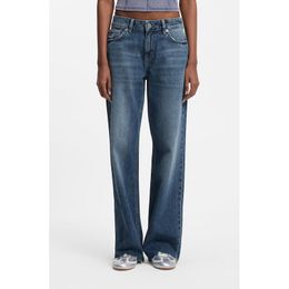 Hugo Damen Hugo Loose-fit-Jeans &raquo;Gamala&laquo; mit ausgefranstem Saum, Baggy-Fit blau 31, L&auml;nge 34
