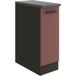Optifit Apothekerschrank &raquo;Palma&laquo; Breite 30 cm, H&ouml;he 84,8 cm, Anbau-und Unterbau m&ouml;glich rot Holzwerkstoff anthrazit, B/H/T: 30cm x 84,8cm x 60cm, 