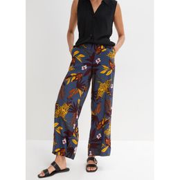 bonprix Damen bonprix Marlene-Hose &raquo;Marlenehose aus reiner Viskose&laquo; aus Viskose, Loose Fit, weiter Beinverlauf, eleganter Stil grau 36, N-Gr