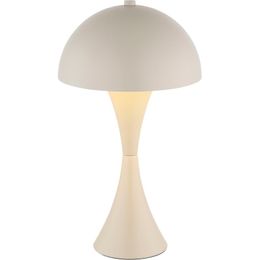 OTTO home Tischleuchte &raquo;Sivvia Pilzlampe&laquo; E27 1 Stk. Wippschalter am Kabel, Schirm in Pilzform, Pilzschirm, Metall, E27 beige 1, &Oslash; 20cm H: 36,1cm, 1 