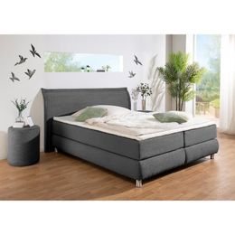 Home Affaire Boxspringbett &raquo;"Coloma" erh&auml;ltlich in H2, H3 oder H4 inkl. Topper&laquo; in H2, H3 oder H4 erh&auml;ltlich grau Strukturstoff H3, Liegefl&auml;che B/L: 