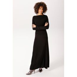 Aniston Casual Damen Aniston CASUAL Maxikleid mit asymmetrischen Wasserfall-Ausschnitt - NEUE KOLLEKTION schwarz 42, N-Gr
