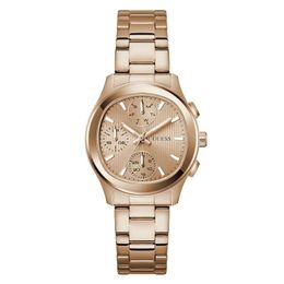 Guess Damen Multifunktionsuhr &raquo;BIRDIE&laquo; Quarzuhr, Armbanduhr, Damenuhr, Edelstahlarmband, analog, Wochentag Einheitsgr&ouml;&szlig;e