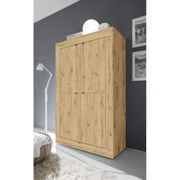 Home Affaire Highboard &raquo;Basic H&ouml;he 162 cm, Breite 102 cm, Kommode 4 T&uuml;ren, Hochkommode&laquo; Metallgriff, moderne Rahmenoptik, viel Stauraum, Farbauswahl 