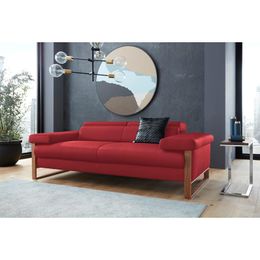 W.Schillig 2-Sitzer &raquo;finn wahlw. mit Sitztiefenverstellung & Kopfst&uuml;tzenverstellung, bequem&laquo; German Design Award 2016, Fu&szlig;gestell Nussbaum natur, 