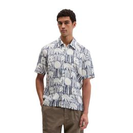Marc O'Polo Marc O'polo Herren Marc O'Polo Kurzarmhemd Leinenhemd regular fit mit Allover-Print L, N-Gr