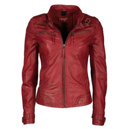 Maze Damen Lederjacke "31Ryana", rot, Gr. S, Obermaterial: 100% Lammleder. Futter: 100% Baumwolle. &Auml;rmelfutter: 100% Polyester, Jacken